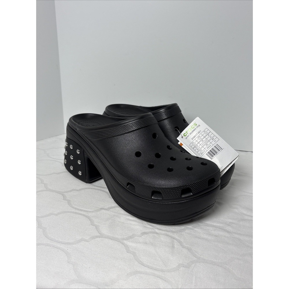 Crocs Siren Clog Black Heel Platform Slip On Shoes Wo… - Gem